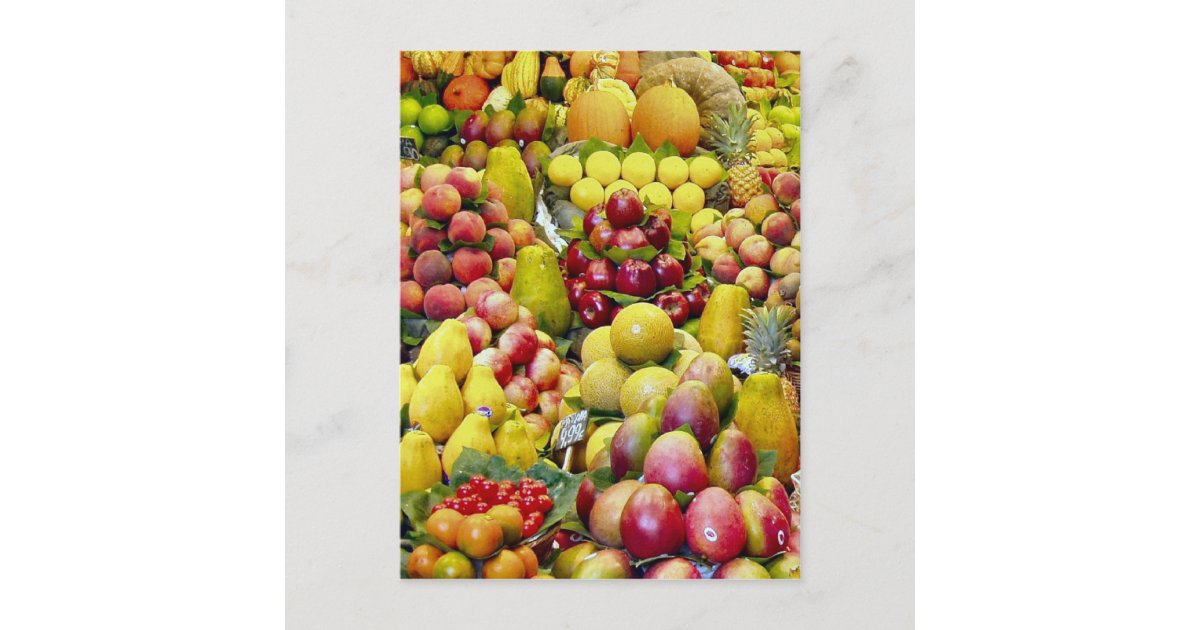 Eat more fruit postcard | Zazzle