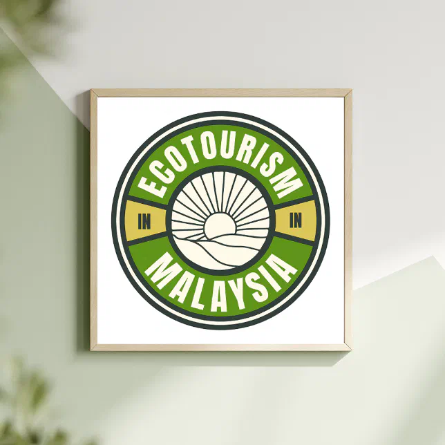 Ecotourism Malaysia Asia Green Slow Travel Logo Poster | Zazzle