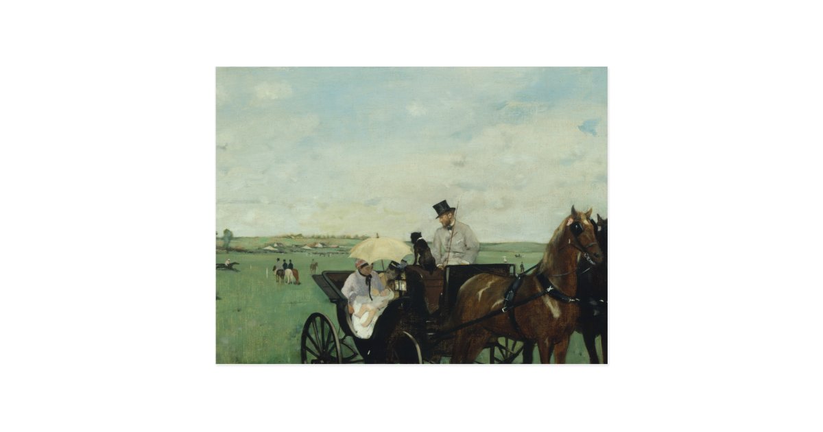 Edgar Degas – At the Races in the Countryside Postcard | Zazzle.co.uk