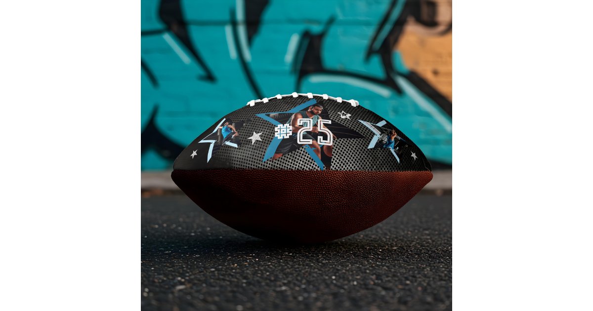 Edgy All-Star Sports Photo Star Design Keepsake American Football | Zazzle