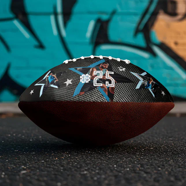 Edgy All-Star Sports Photo Star Design Keepsake American Football | Zazzle