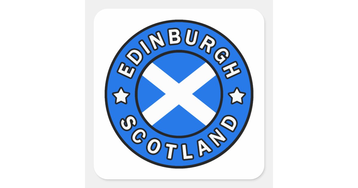 Edinburgh Scotland Square Sticker | Zazzle
