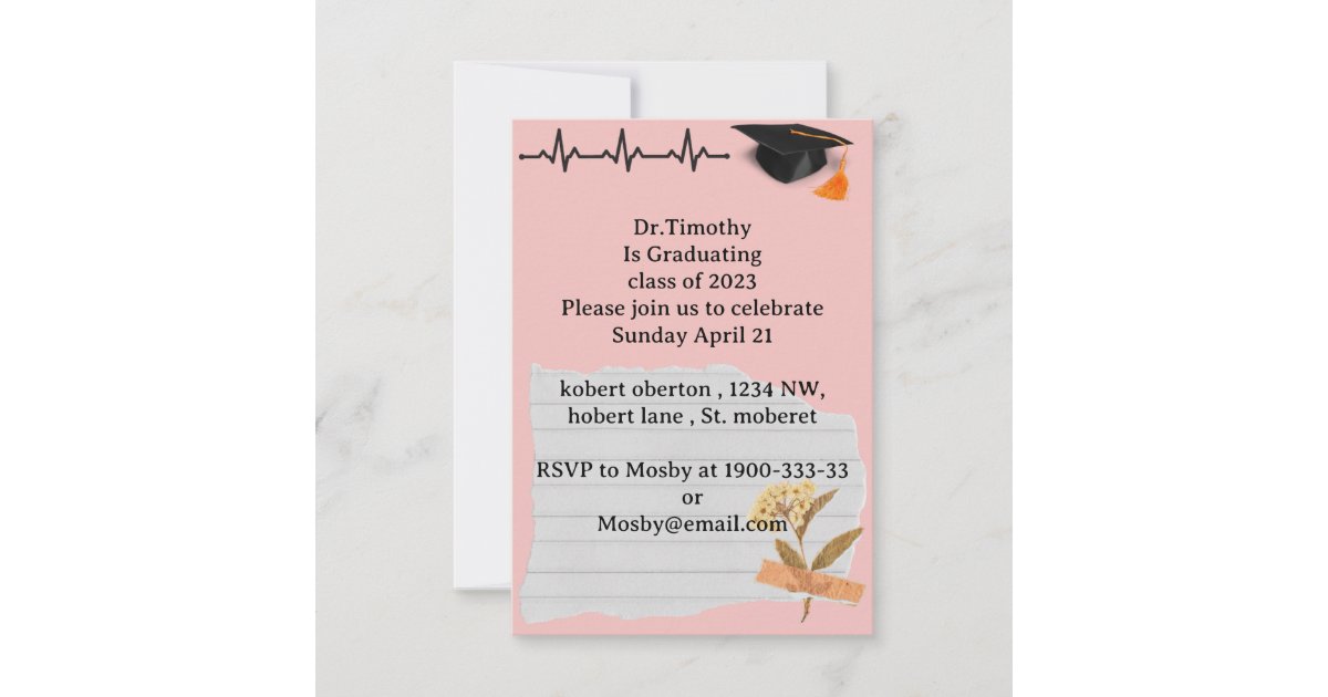 Editable Medical student graduation invitation | Zazzle