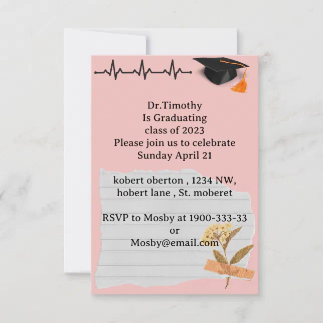 Editable Medical student graduation invitation | Zazzle