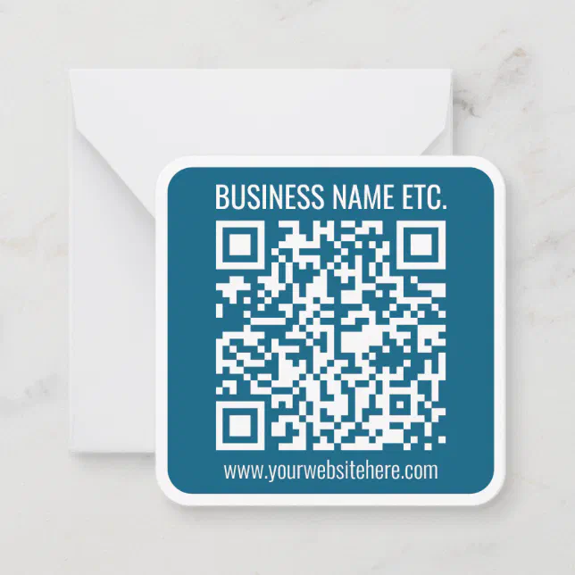 Editable Ocean Blue QR code Card | Zazzle
