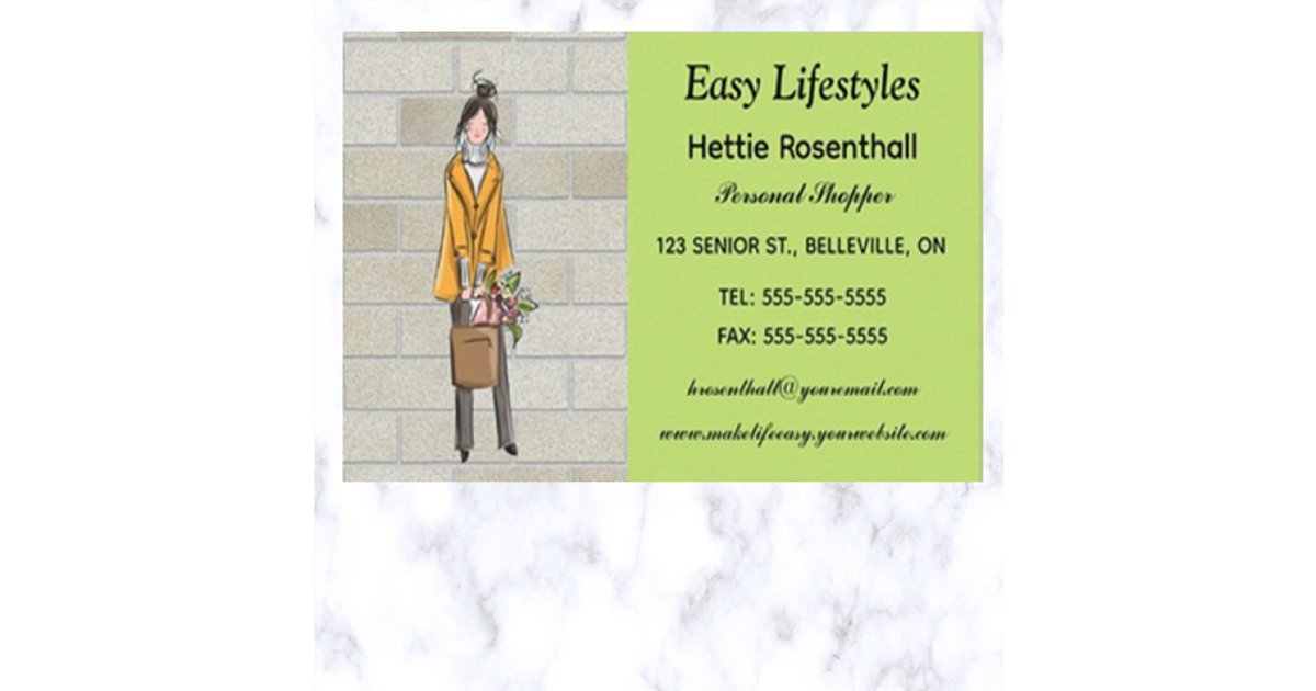 Editable Personal Shopper Business Card | Zazzle