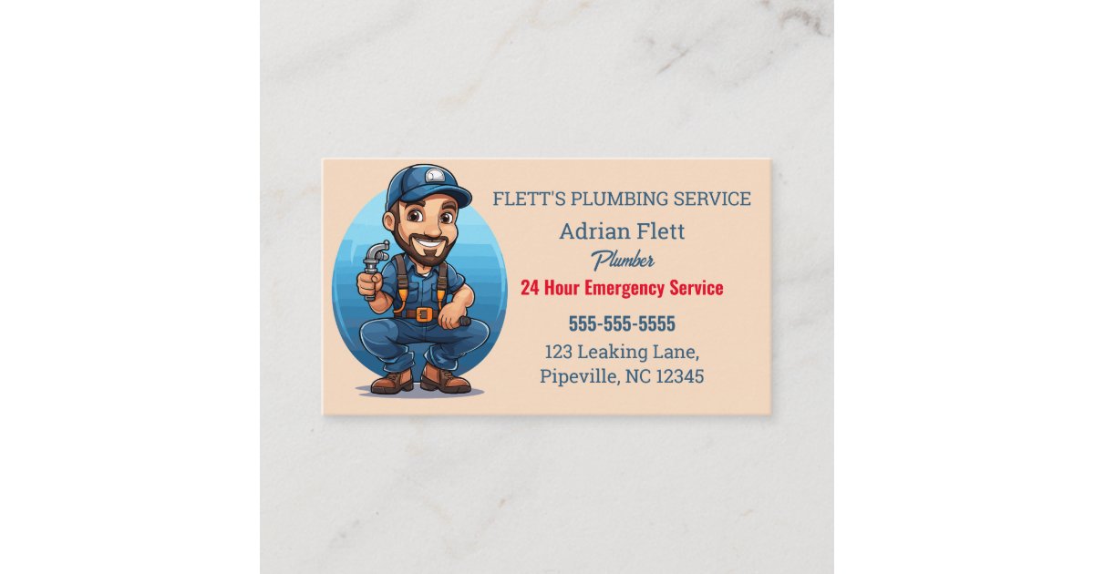 Editable Photo Plumber Business Card | Zazzle