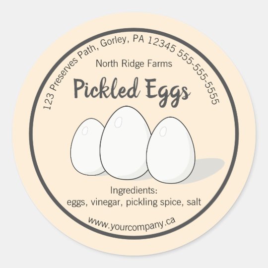 Editable Pickled Eggs Label | Zazzle.co.uk
