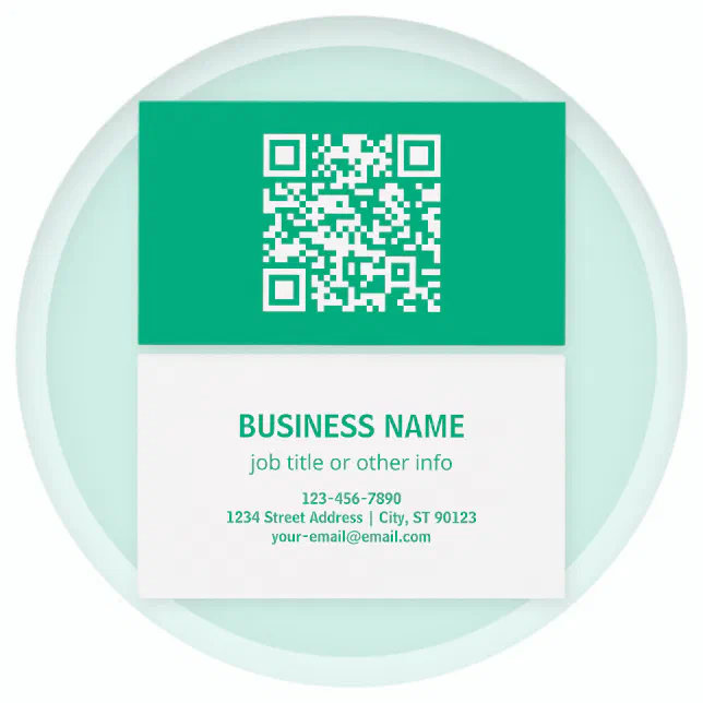 Editable QR Code Generate Your Own | Teal Green | Zazzle
