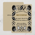 Editable Sports Equipment Birthday Invitation | Zazzle