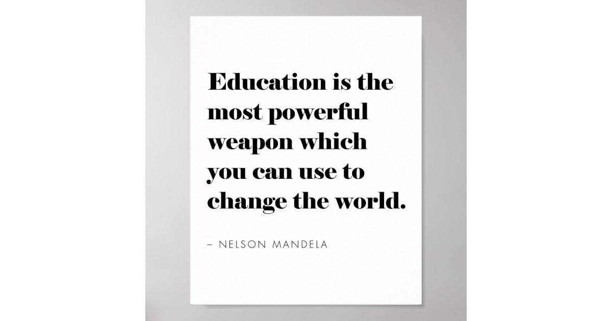 Educational Quote Inspirational Modern Minimalist Poster | Zazzle