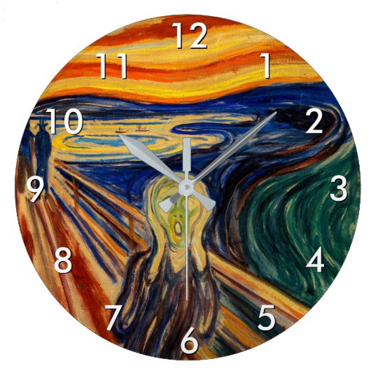 Edvard Munch - The Scream 1910 Large Clock | Zazzle.co.uk