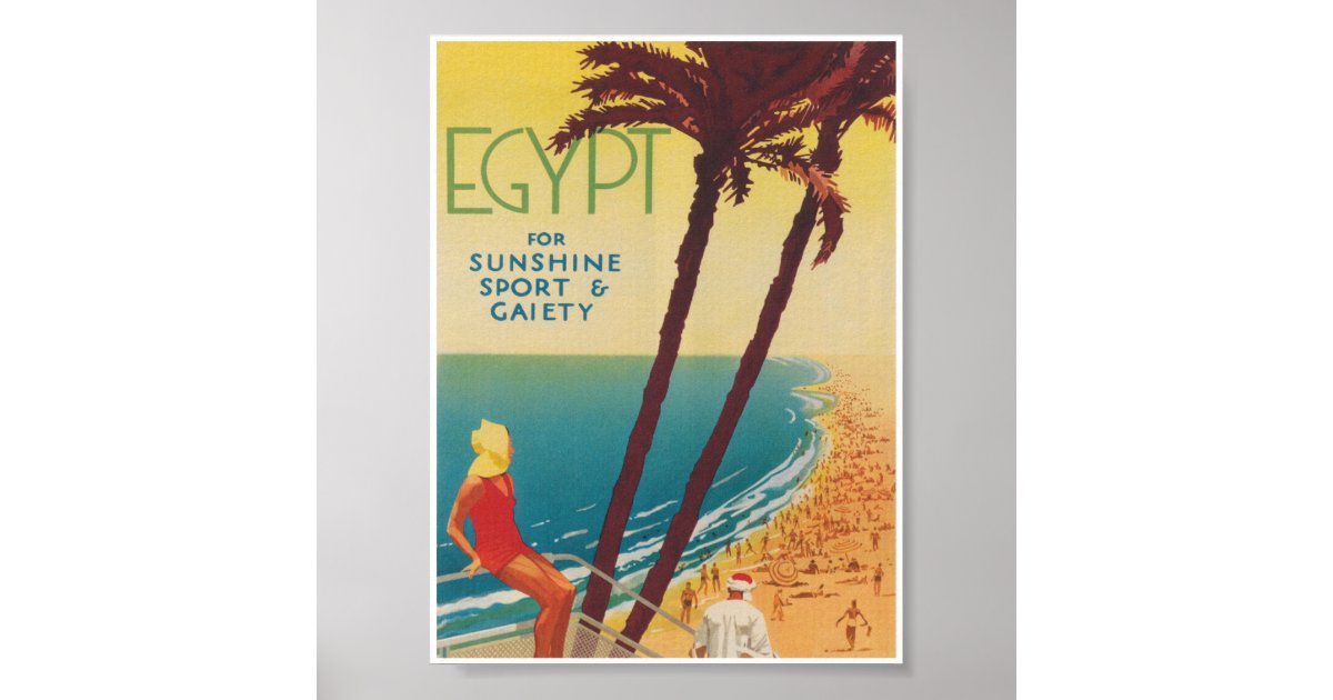 Egypt Retro Vintage Travel Poster | Zazzle
