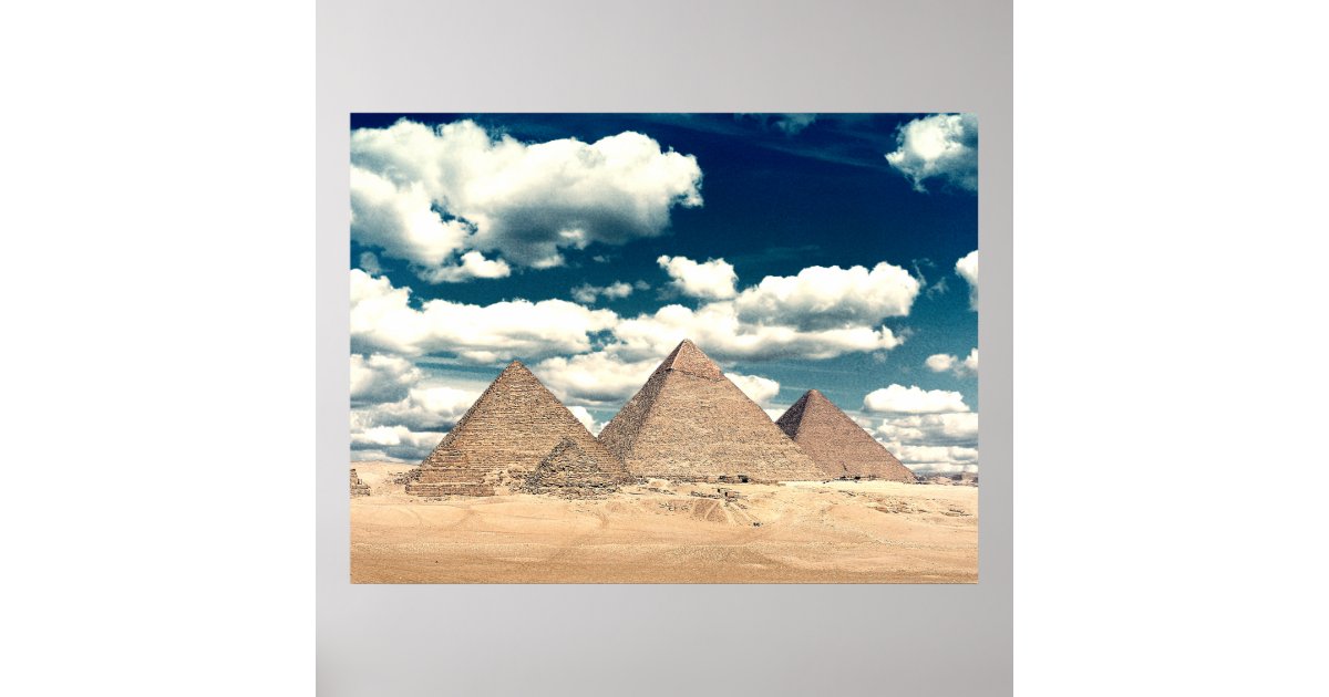 Egyptian Pyramids Poster | Zazzle