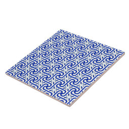 Egyptian tile pattern, white and cobalt blue | Zazzle