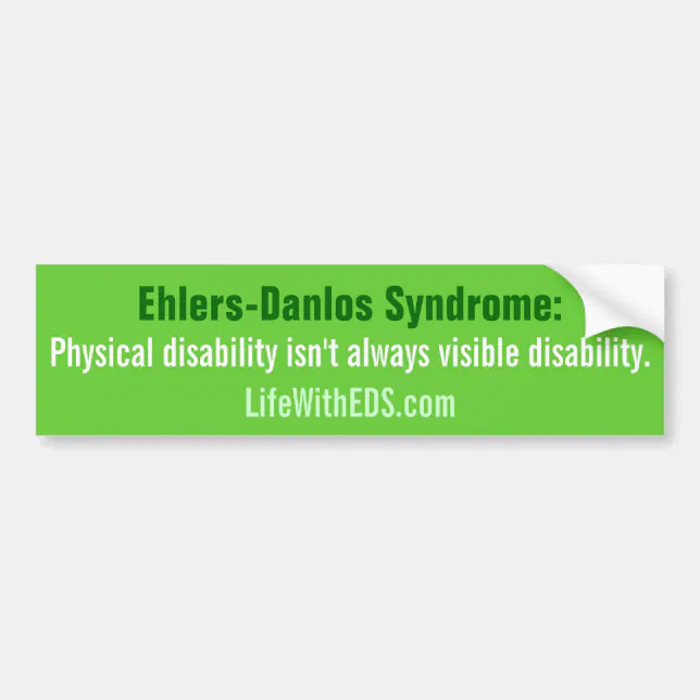 Ehlers-Danlos Syndrome (EDS) Bumper Sticker | Zazzle
