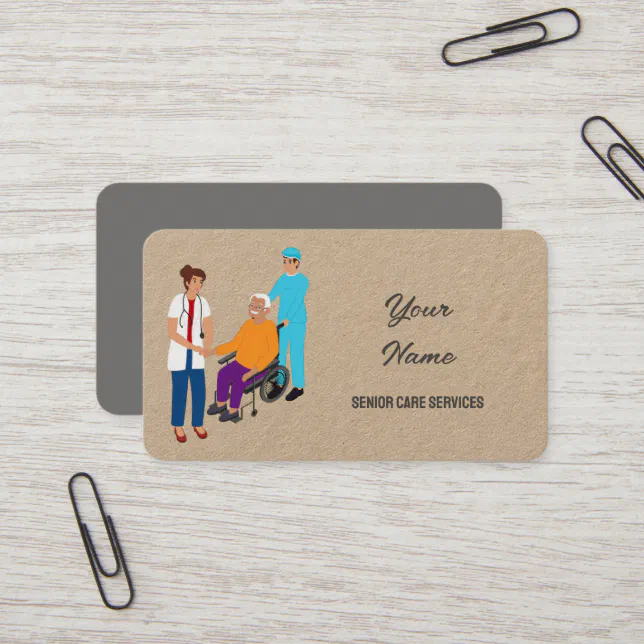 Elderly Care Business Card | Zazzle