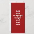 Election Campaign Rack Card Template | Zazzle