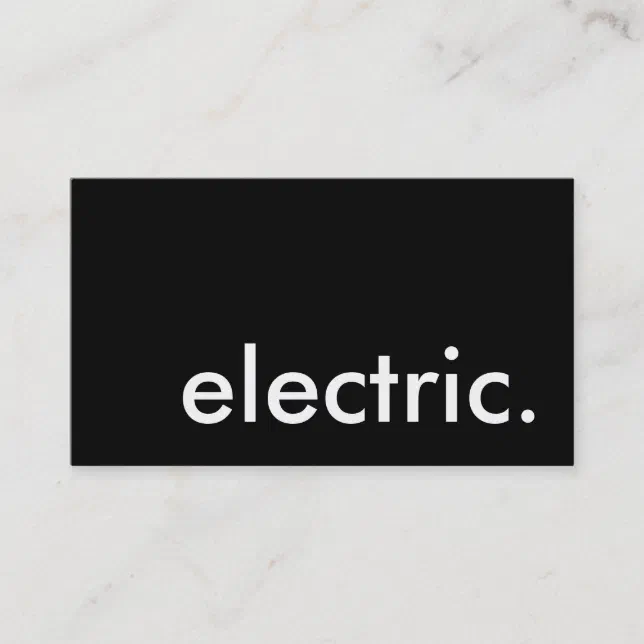 electric. business card | Zazzle
