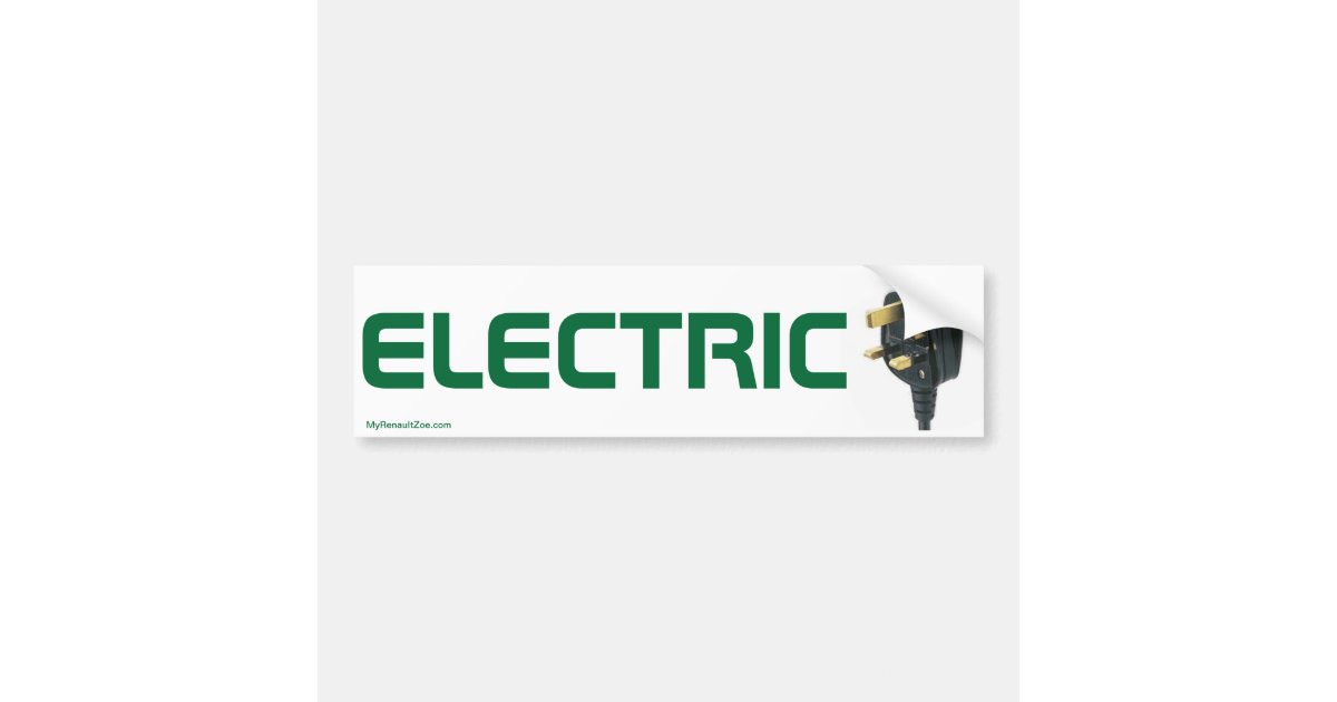 Electric Car Bumper Sticker | Zazzle
