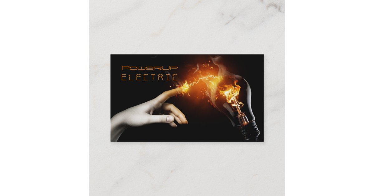 Electric, Electrician, Electricity Business Card | Zazzle