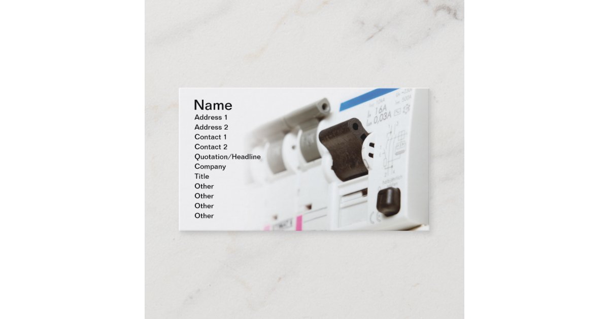 Electric fuses business card | Zazzle