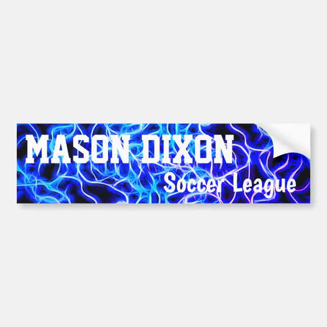 Electric Neon Blue Tesla Coil Lightning Bumper Sticker | Zazzle