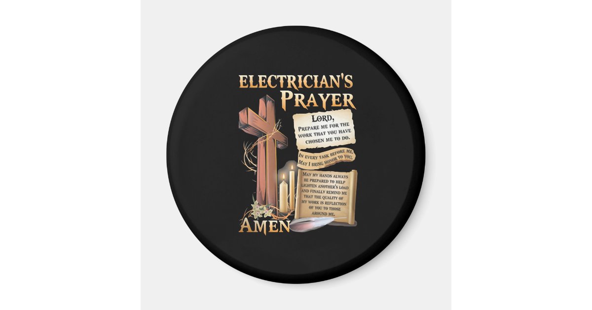 Electrician's prayer Amen Magnet | Zazzle