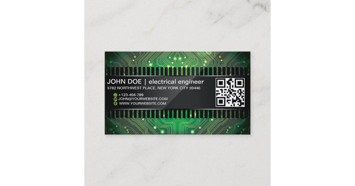 Electronic Chip Style Business Card | Zazzle
