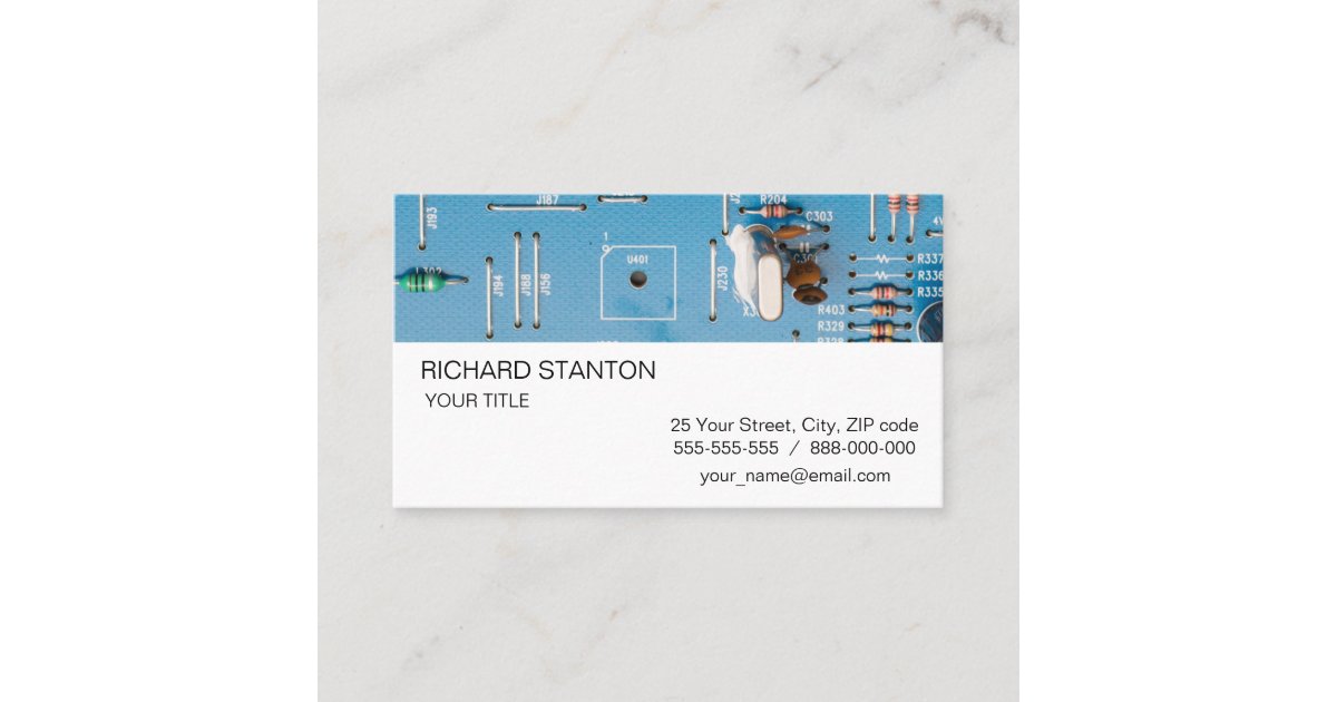 Electronic circuit board business card | Zazzle