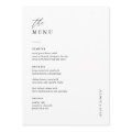 Elegant 5x7" Wedding Table Menu Cards Flat Menu | Zazzle
