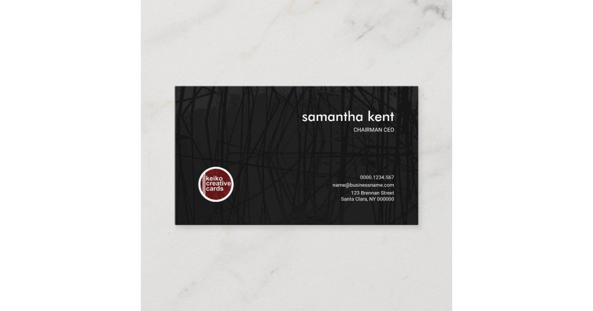 Elegant Black Graffiti Grunge CEO Chairman Business Card | Zazzle