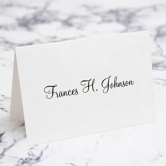Elegant Calligraphy Individual Name Place Cards | Zazzle