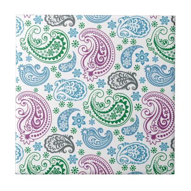 Paisley Decorative Ceramic Tiles | Zazzle.co.uk