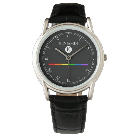Elegant Custom Monogram Gay LGBT Watch | Zazzle.co.uk