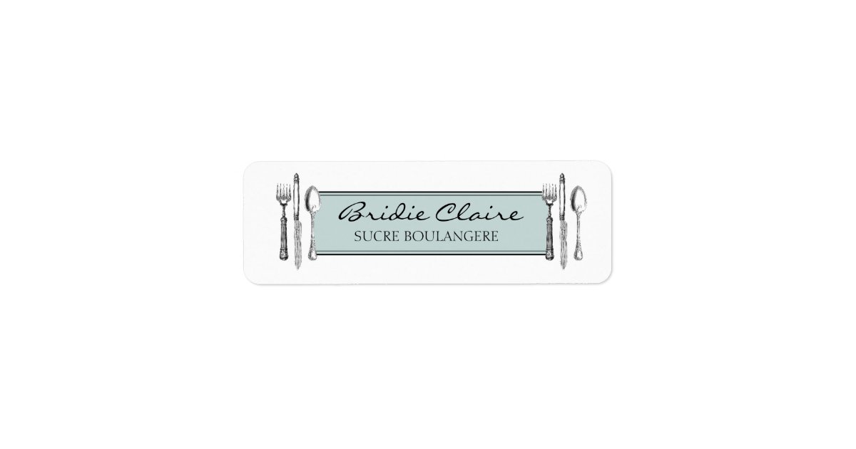 Elegant cutlery labels | Zazzle