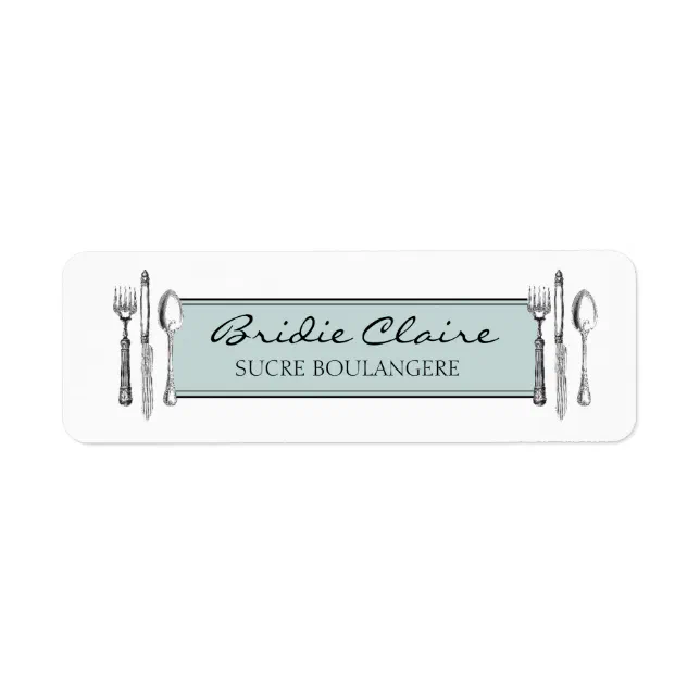 Elegant cutlery labels | Zazzle