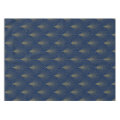 Elegant Dark Blue & Gold Art-Deco Pattern Tablecloth | Zazzle