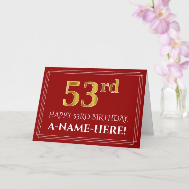 53rd Birthday Cards | Zazzle UK