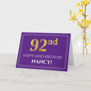 92nd Birthday Cards | Zazzle UK