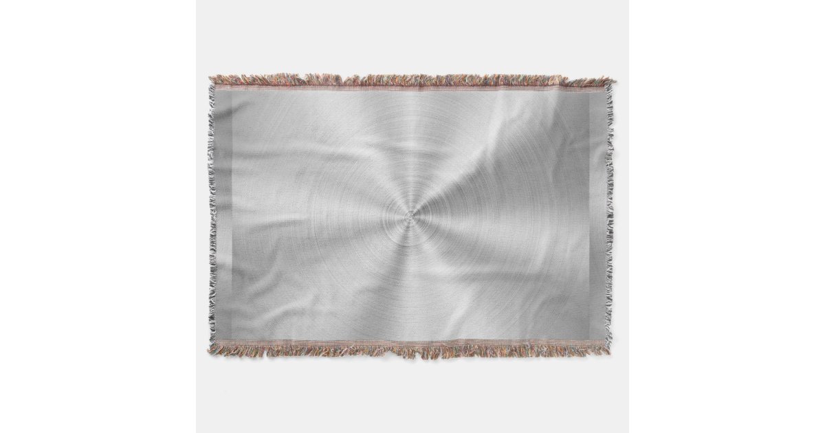 Elegant Faux Metallic Shiny Silver Throw Blanket | Zazzle