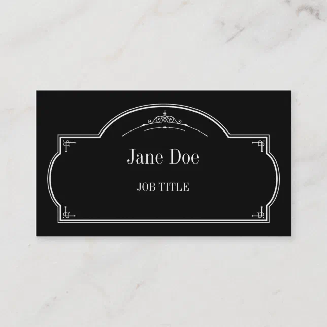 Elegant floral borders,white business card | Zazzle