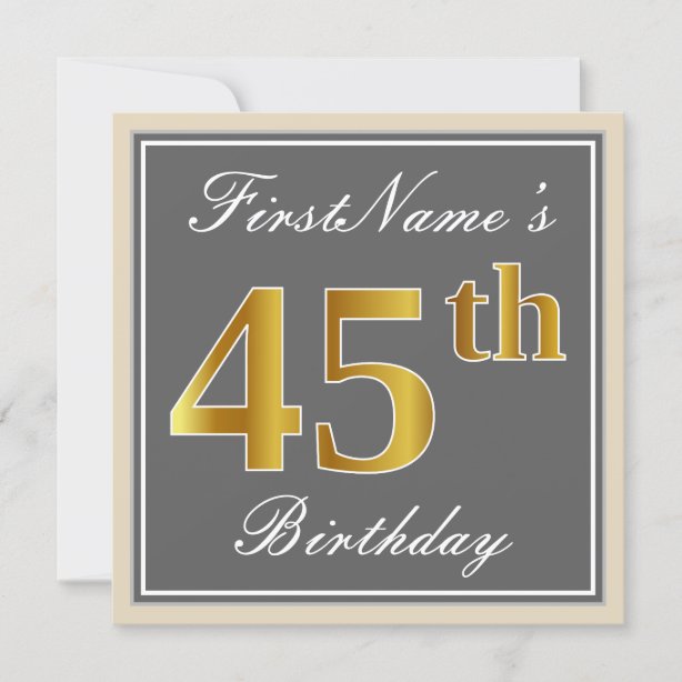 45th Birthday Invitations | Zazzle UK
