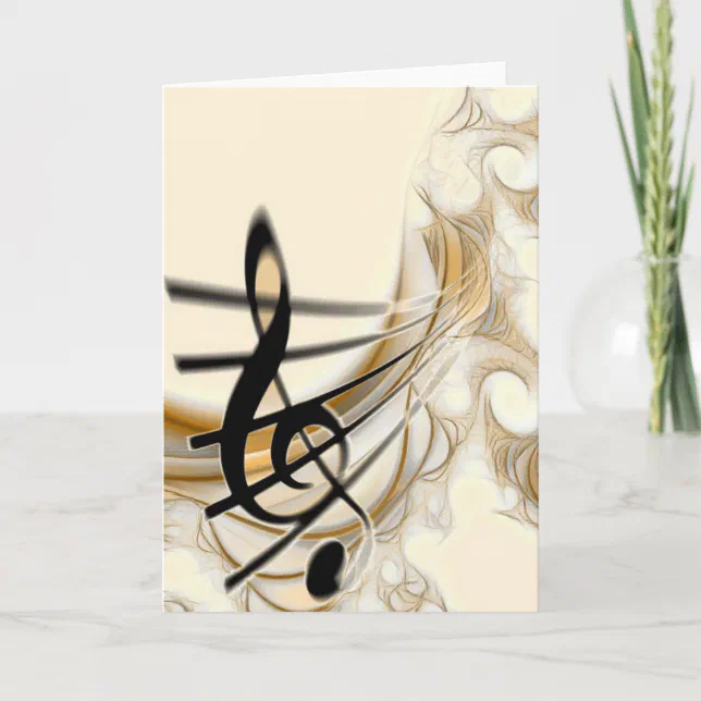 Elegant Musical Note Card | Zazzle