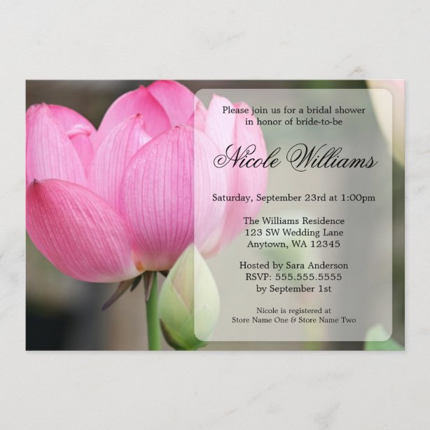Lotus Flower Invitations | Zazzle UK