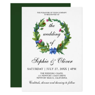 Thistle Wedding Invitations | Zazzle.co.uk