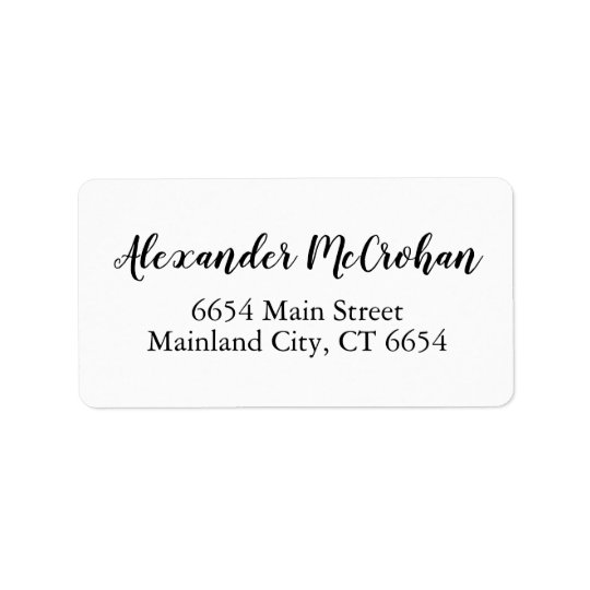 Elegant Script Typography Address Label | Zazzle.co.uk
