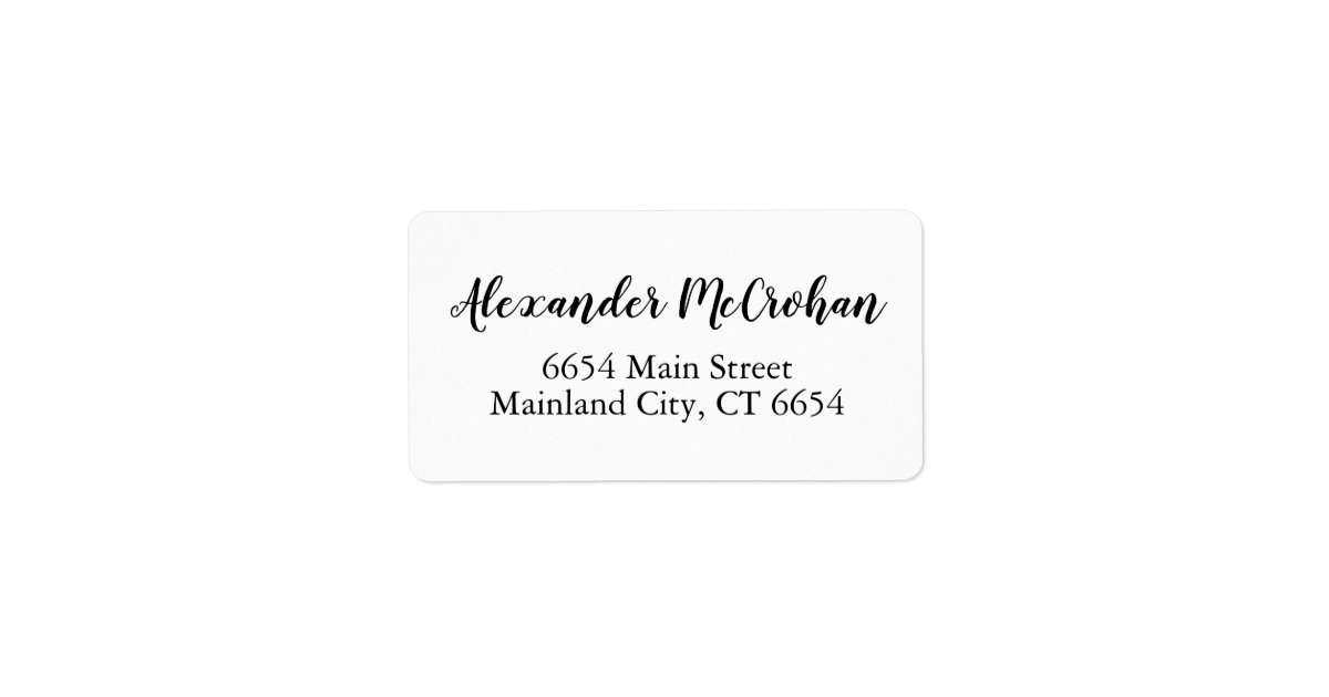 Elegant Script Typography Address Label | Zazzle.co.uk