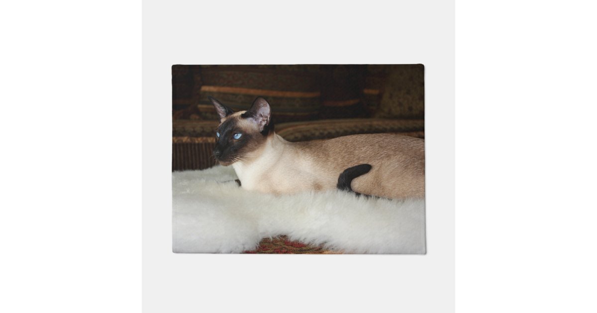 Elegant Siamese Cat Doormat | Zazzle
