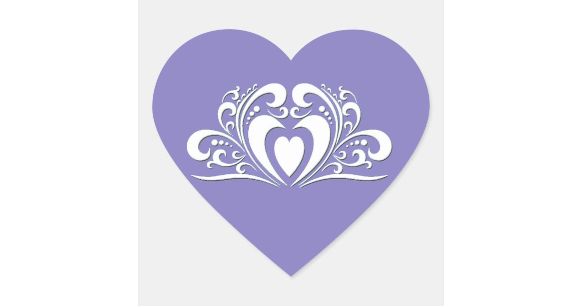 Elegant Wedding Heart Sticker | Zazzle